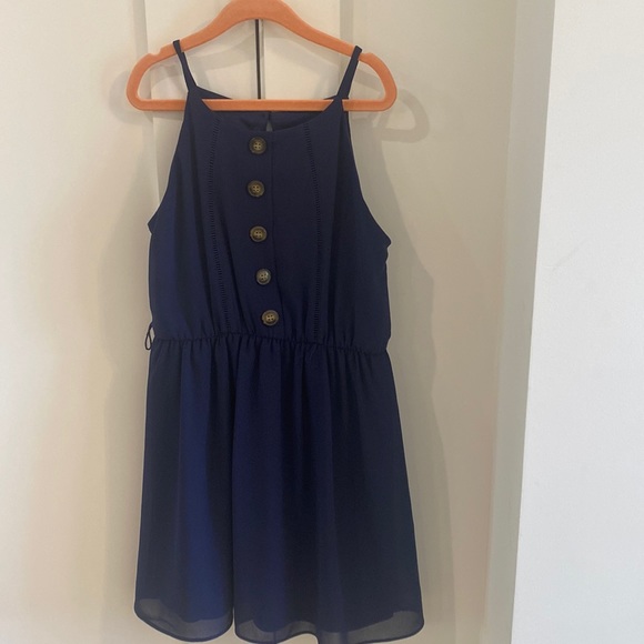 Bcx Girl | Dresses | Bcx Girl Navy Summer Dress With Button Detail Size ...